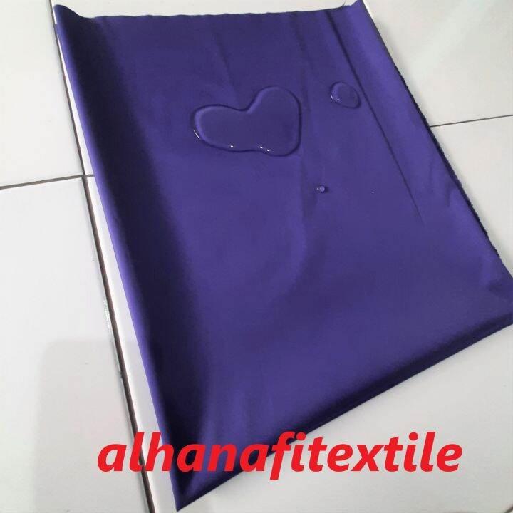 bahan kain waterproof parsut TASLAN UNGU coating balon import lebar 150 ...