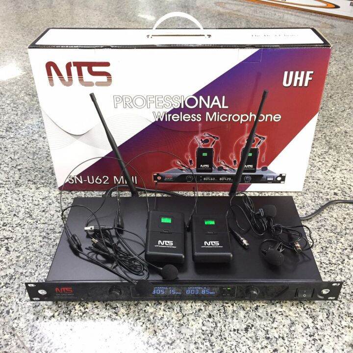 NTS SN-U62II ไมค์ลอยหนีบคู่UHF สินค้ามีพร้อมส่ง | Lazada.co.th