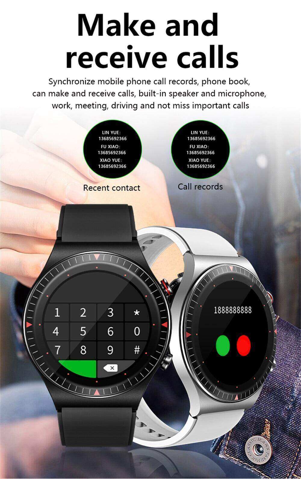 HUWEl ใหม่ในปี 2023 GT3E PRO ซีรีส์ MT3 มิวสิค สมาร์ทวอทช์ หน่วยความจำ ...