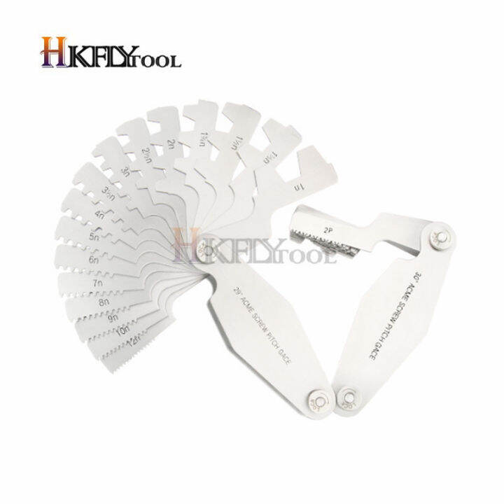 ACME 29 TR30 Screw Pitch Gauge สแตนเลสสตีลเกลียว Pitch ชุดเครื่องมือวัด ...
