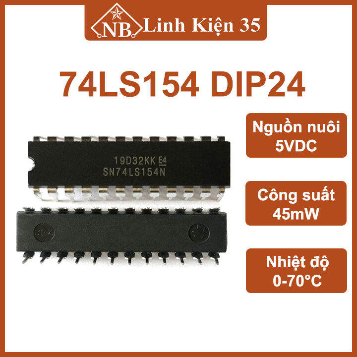 IC 74LS154 chân cắm DIP24 cho bộ giải mã Line Decoder/Demultiplexer ...