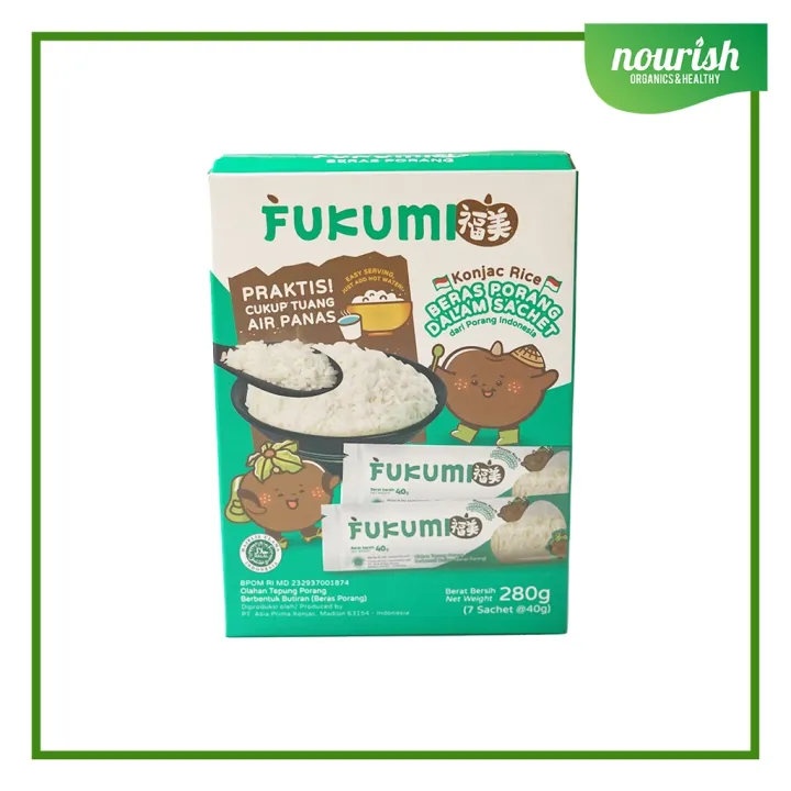 Fukumi Beras Porang Sachet 1 Box ( 7 Sachet x 40gram ) | Lazada Indonesia