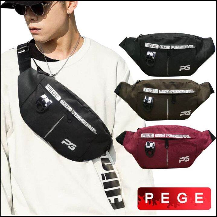 Tas Selempang Model Waistbag Slempang Bahu PriaPEGE Model Simpel Kasual ...