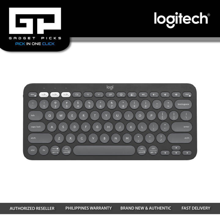 Logitech K380s Minimalist, Slim, Bluetooth® keyboard, Tonal Colors with ...