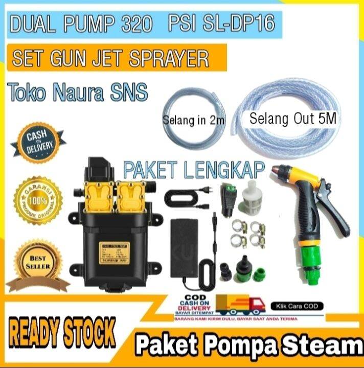 Alat Cuci Steam Bertekanan Tinggi Pompa Steam Dc 12v 320Psi 10Lpm ...