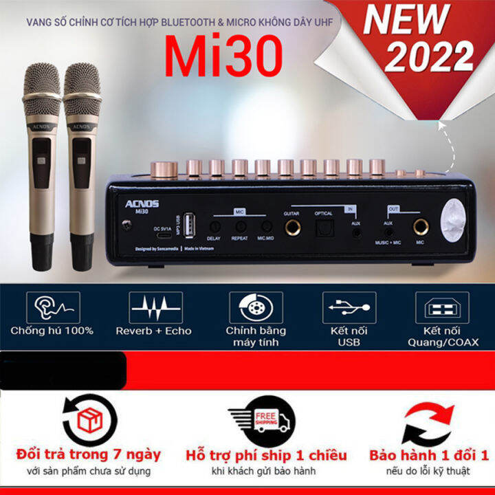 Vang Số Thế Hệ Mới Siêu Hot 2022 - Vang Số Chỉnh Cơ Acnos Mi30 Kèm 2 Micro Không Dây – Công Nghệ ...