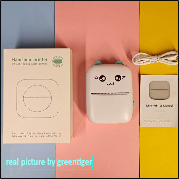 Portable Thermal Printer MINI CAT Print Paper Photo Pocket Thermal ...