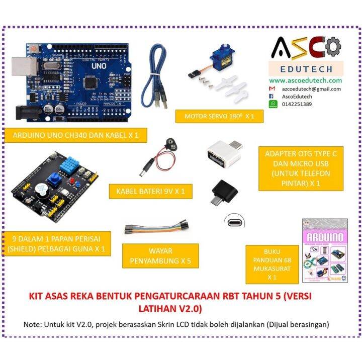 Kit dan Buku Arduino Mikropengawal dan Pengaturcaraan Untuk RBT Sekolah ...