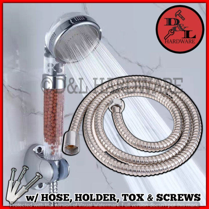 0516+0604 1SET Spa Energy Shower Head Shower Set w/ Hose & Holder (1.5 ...