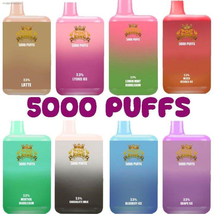 COD POD KING 5000 PUFFS RECHARGEABLE DISPOSABLE PODS MODS | Lazada PH