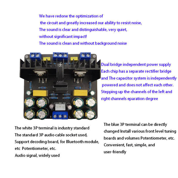 New LM1875 Power Amplifier Board Dual Channel 2.0 Stereo Pure Power Amplifier Board DIY Speaker ...