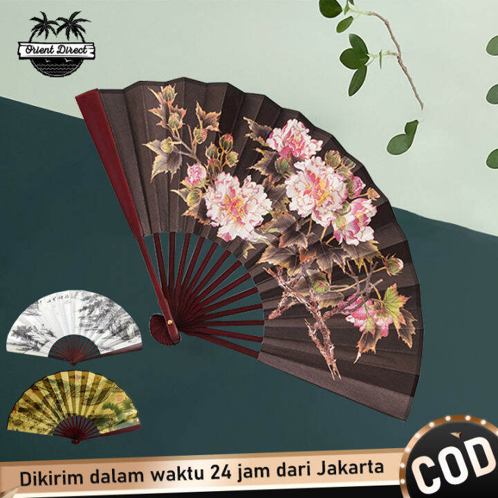 8 inch Kipas Lipat China Tradisional Kipas Motif Lukisan Cina Oriental ...