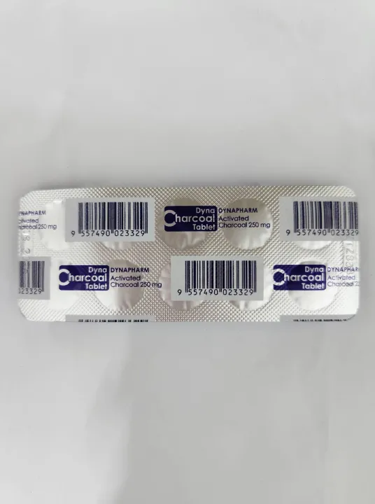 Dyna Charcoal Tablet 250mg 10's | Lazada