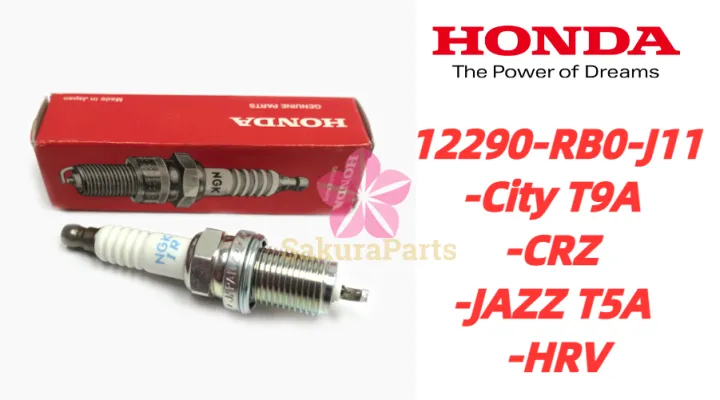 Honda NGK 12290-RB0-J11 Iridium Spark Plugs for Honda City T9A / CRZ ...