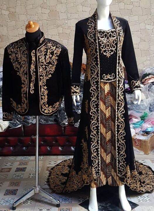 kebaya kutu baru bludru cantik sepasang baju pengantin adat jawa kebaya ...