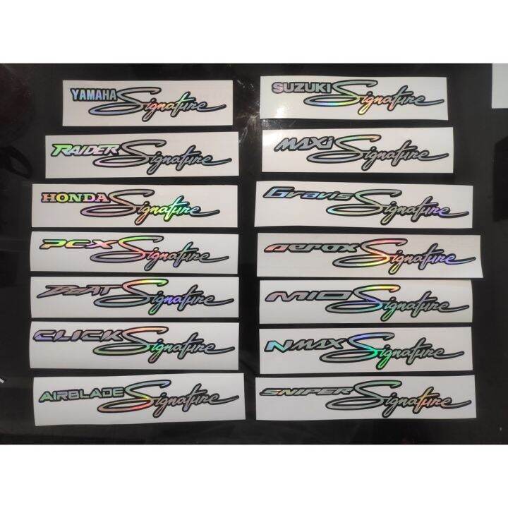 MOTOR SIGNATURE STICKER | Lazada PH
