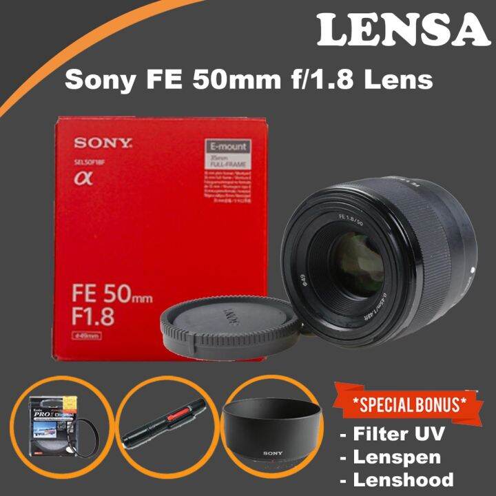 SONY LENS FE 50mm F1.8 LENSA FULL FRAME - ORIGINAL BERGARANSI | Lazada ...