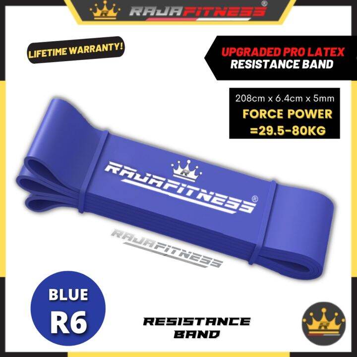 [RAJA FITNESS]R6 Premium Full Latex Sport Resistance Band Workout Set ...