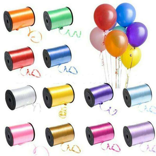 Pita Balon 5 meter 10 meter 90 meter tali balon murah pita balon murah ...