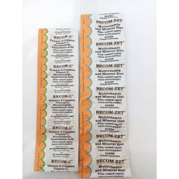 BECOM - C 10 KAPLET /MULTIVITAMIN | Lazada Indonesia