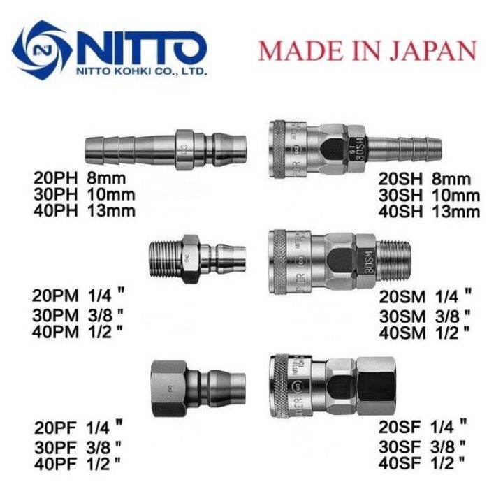 [100% ORIGINAL] NITTO HEAVY DUTY PNEUMATIC AIR COUPLER/COUPLING (MADE ...