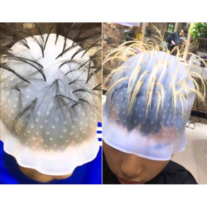 Reusable rubber Hair Colouring Highlighting Dye Cap Hook Frosting ...