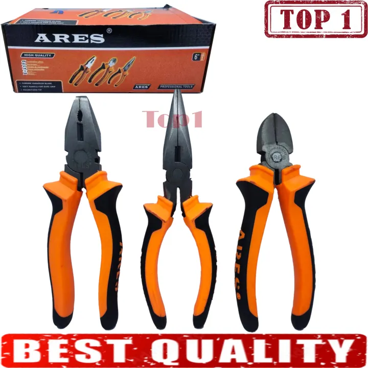 ARES COMBINATION PLIERS 6" PROFESSONAL TOOLS Electrical Wire Cutters ...