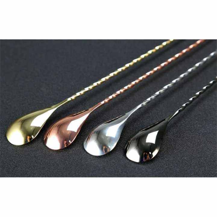 sendok pengaduk minuman cocktail mixing panjang gagang 30 cm untuk ...