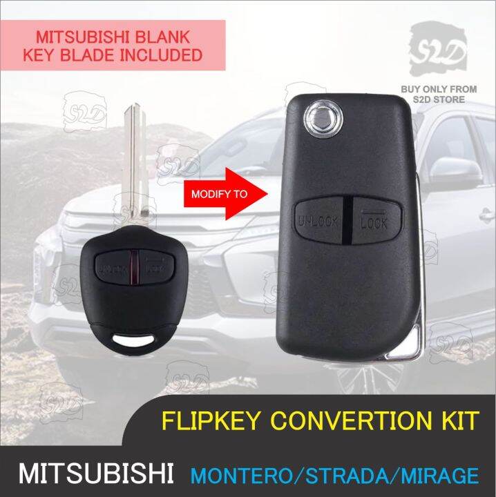 Mitsubishi Mirage Flipkey 2 Buttons Key Case Shell Flip key | Lazada PH