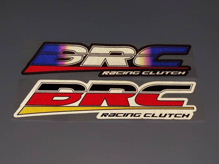 สติ๊กเกอร์งานอิงค์สะท้อนแสง 3M คำว่า BRC racing clutch ติดรถ แต่งรถ บี ...