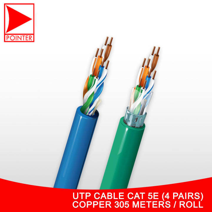 CAT 5E / CAT 6 UTP Cable (4 pairs) Copper 305 meters / roll | Lazada PH