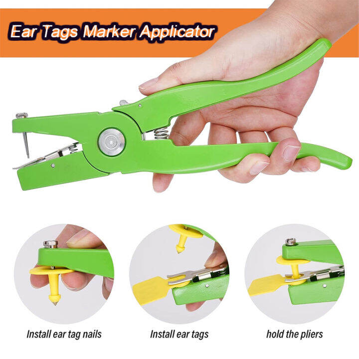 1Set Animal Ear Tag Plier Pig Goat Ear Tags Marker Applicator with ...
