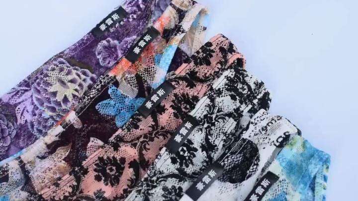 ใสเซ็กซี่กางเกงลูกไม้ระบายอากาศกางเกง Cueca Masculina กลวงกางเกงชั้นใน ...