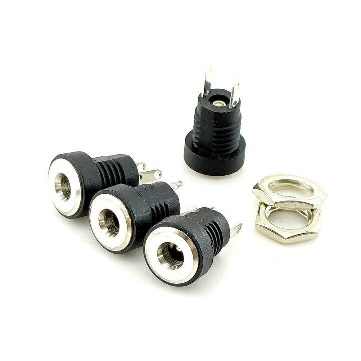 All copper DC power socket DC-022B 3.5 * 1.3 pin threaded DC power ...