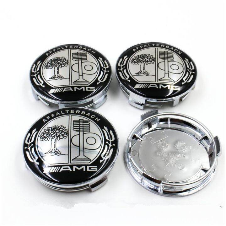 【Hot sale】 4x 75mm Wheel Hub Caps Rim Center Cover Affalterbach AMG ...