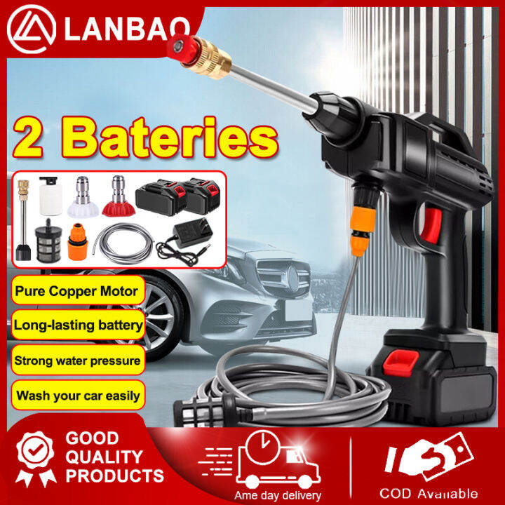 Wireless Car Washer Portable High Pressure Washer Cleaning Water Gun ...