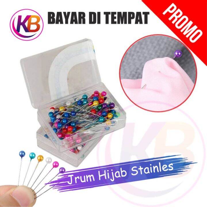 (PROMO) Jarum Hijab Stainless / Jarum Pentul / Peniti Hijab / Jarum Pin ...