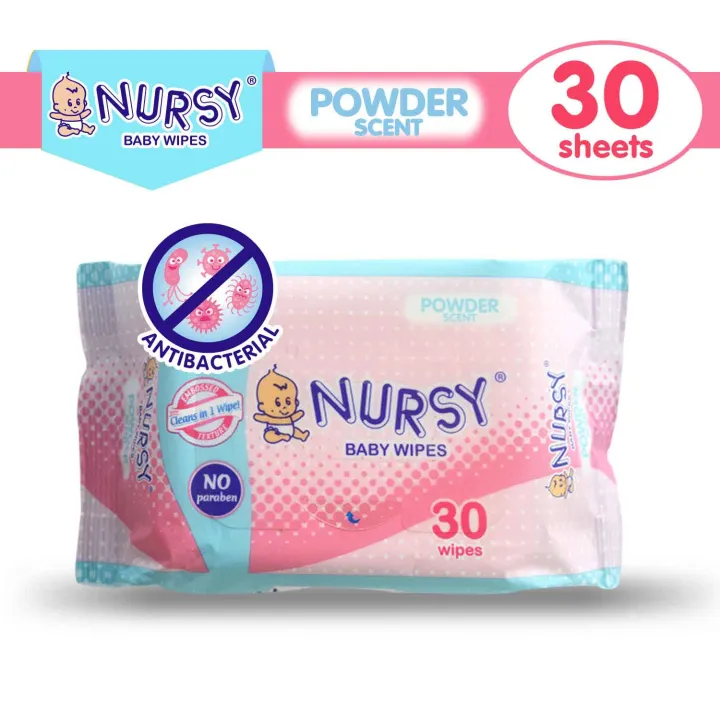 Nursy Baby Wipes Powder Scent - 30 pulls | Lazada PH