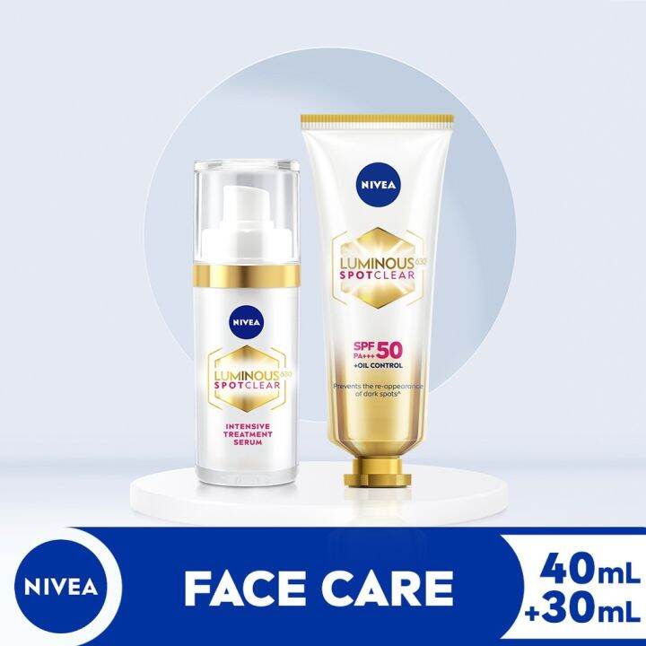 NIVEA Face Luminous 630 Spotclear Value Set: Intensive Treatment Serum ...