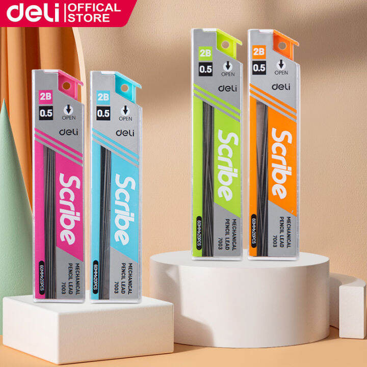 Deli E7003 Mechancial Pencil Lead 0.5mm Blue pink orange green | Lazada PH