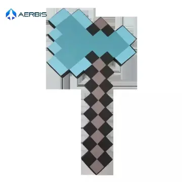 Minecraft Diamond Pickaxe And Sword Crossed