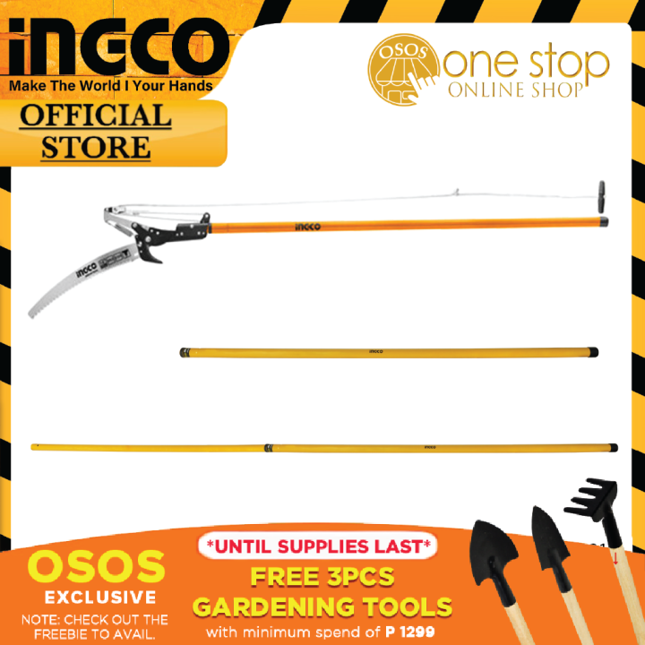 INGCO Original Brand Extendable Pole Saw Tree Grass Cutter Trimmer ...