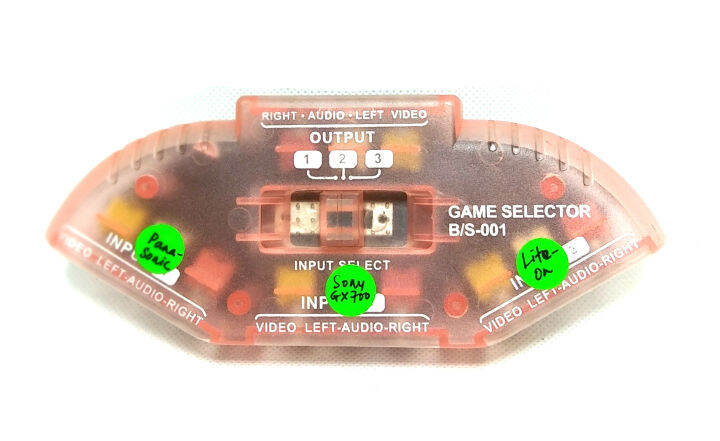 3 Way Manual Av Selector Switcher Splitter 3 Input 1 Output Game Controller Lazada