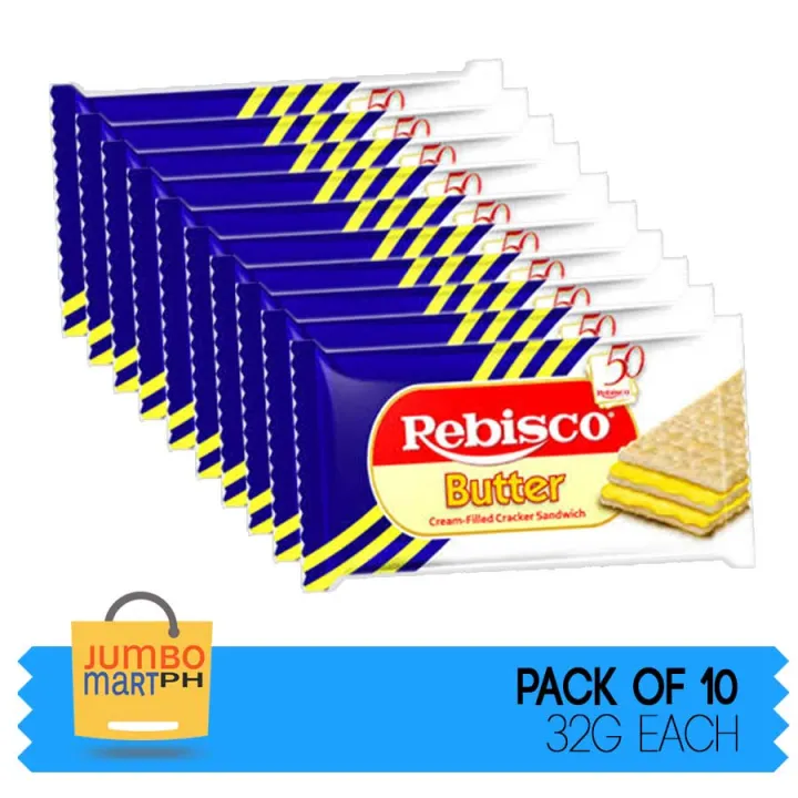 REBISCO BUTTER CRACKER SANDWICH 32G / PACK OF 10 | Lazada PH