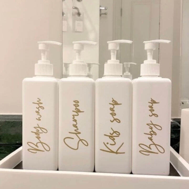 BOTOL SABUN CAIR PUMP PUTIH GOLD AESTHETIC 500ML LUXURY REFILL | Lazada ...