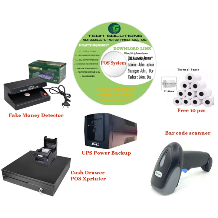 Free POS System, Cash Drawer and Xprinter XP-58IIA 58mm , POS Scanner ...