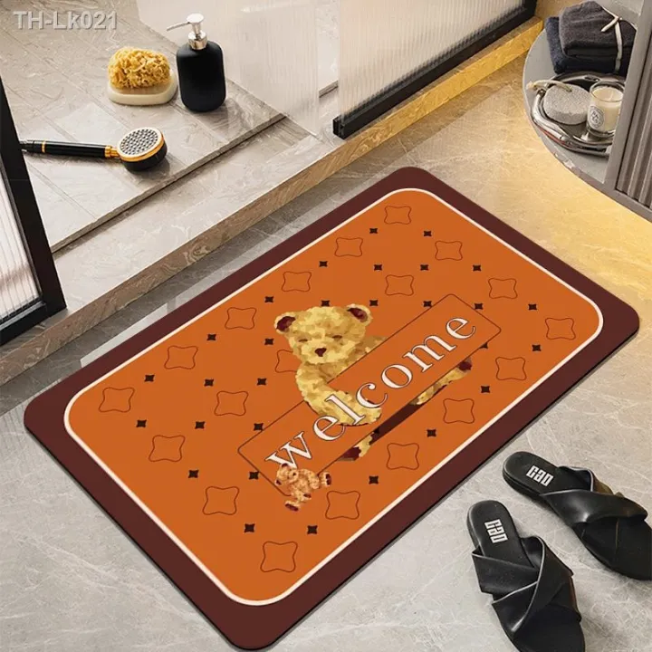 Soft mat diatom ooze water absorption speed dry pad toilet door mat ...