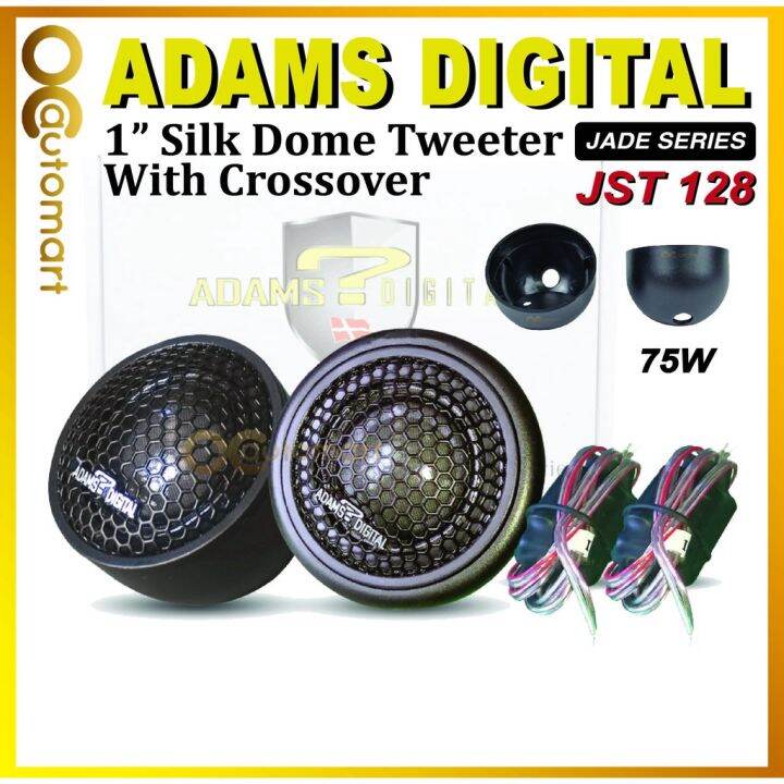 Adams Digital 1”Inch Silk Dome Tweeter With Crossover JST 128 JADE ...