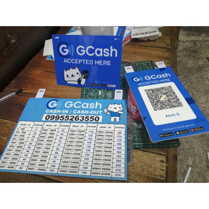 GCASH QR CODE RATE DOOR BANNER FLAT TYPE PACKAGE | Lazada PH