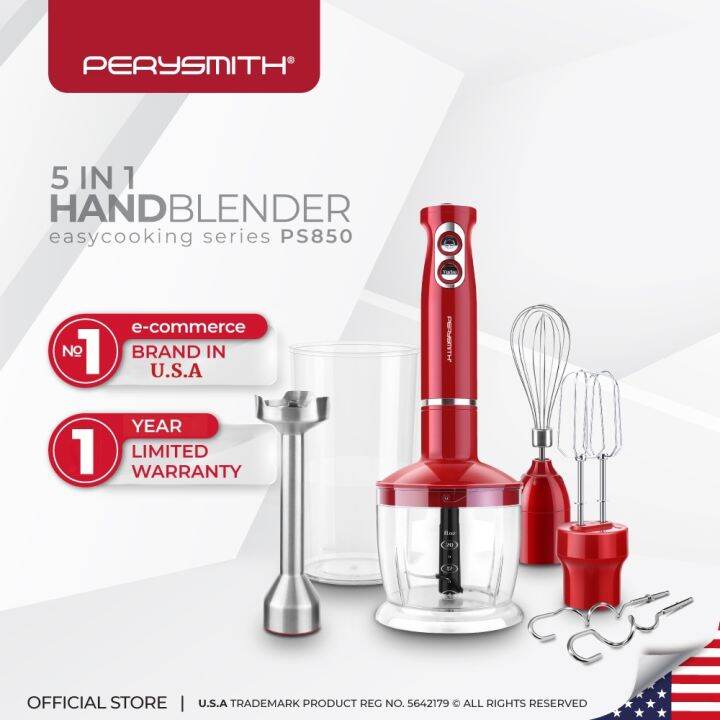 PerySmith PS850 5in1 850W Hand Blender Food Processors | Lazada PH